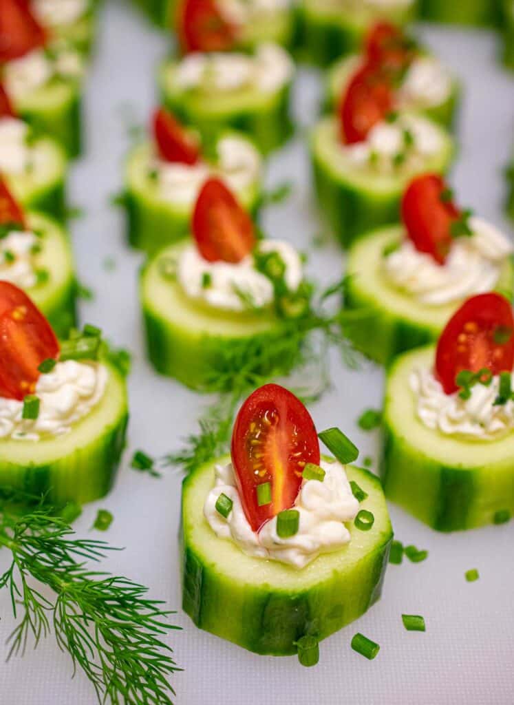 Stuffed Cucumber Bites Appetizer
