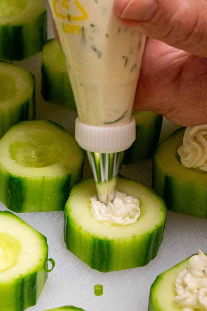 Stuffed Cucumber Bites Appetizer