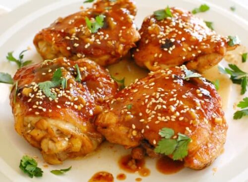Soy Honey Glazed Chicken Thighs
