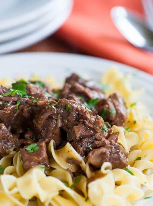 Tender Beef Tips and Egg Noodles