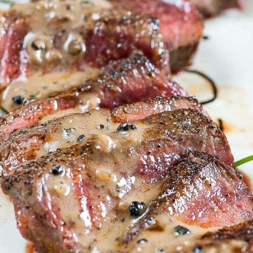 Filet Mignon with Peppercorn Sauce Recipe
