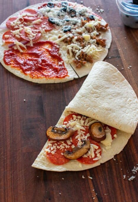 Easy Extra Crispy Tortilla Wrap Pizza